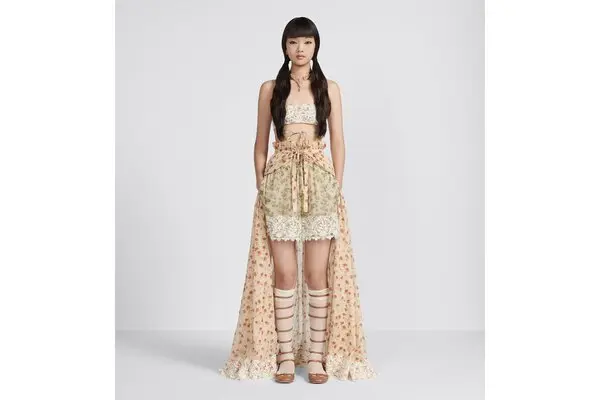 Dior Floral Printed Lace Detailed Shorts