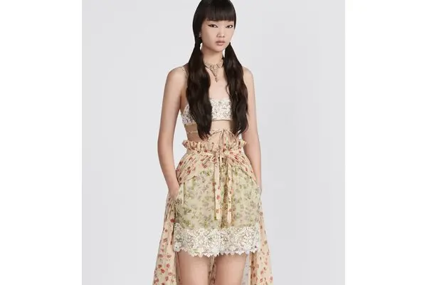 Dior Floral Printed Lace Detailed Shorts