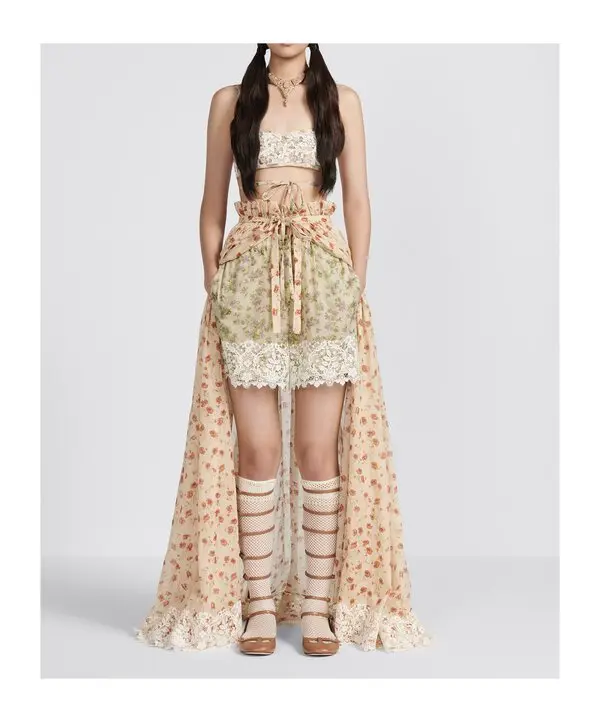 Dior Floral Printed Lace Detailed Shorts