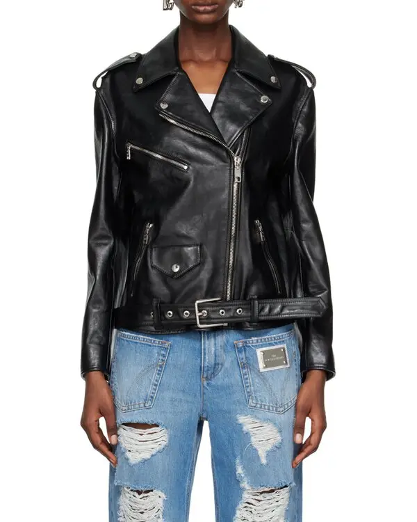 Dolce & Gabbana Dolce Gabbana Zipped Biker Jacket