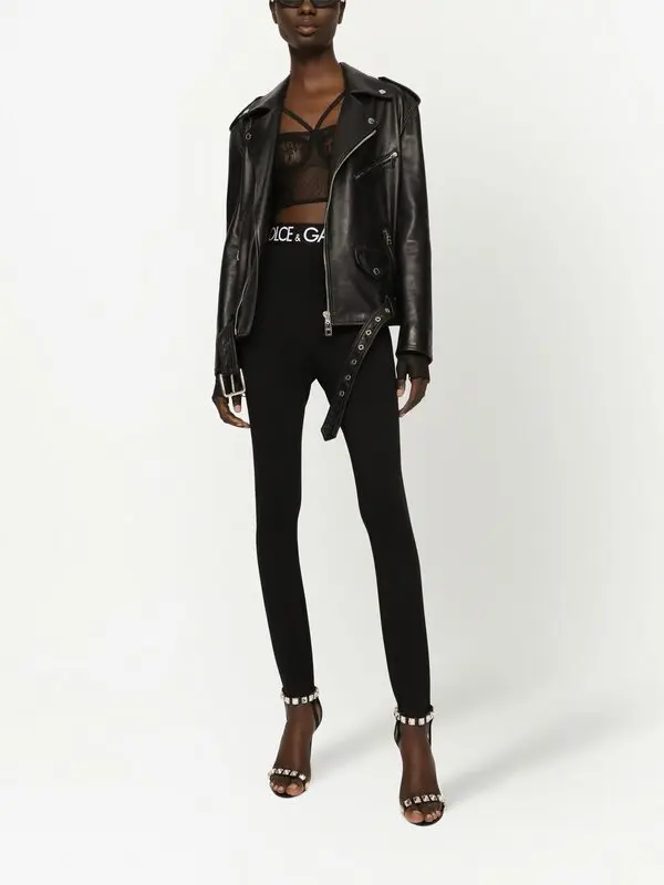 Dolce & Gabbana Dolce Gabbana Zipped Biker Jacket