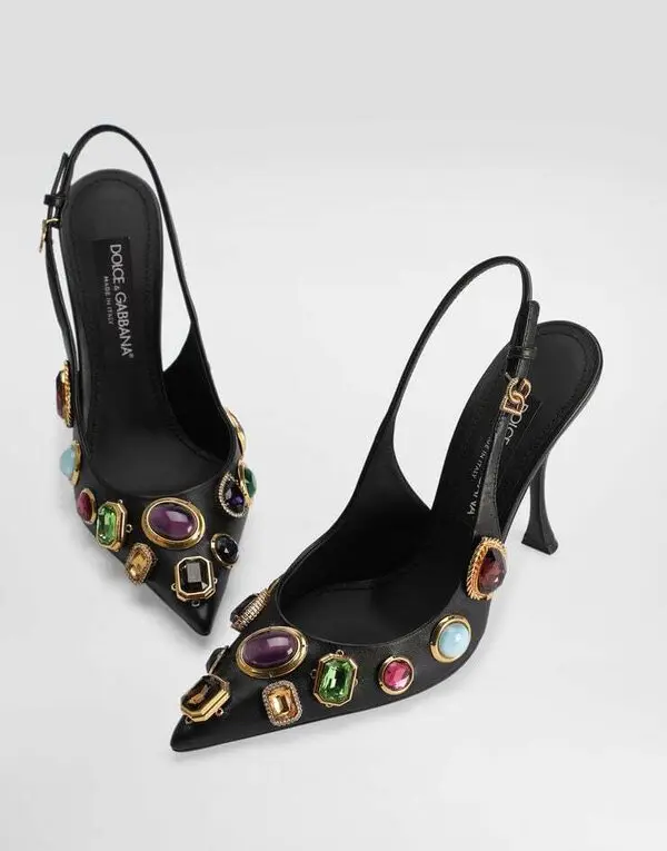 Dolce & Gabbana Dolce Gabbana Embellished Slingback Pumps