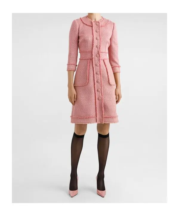 Dolce & Gabbana Frayed-edge Midi Dress