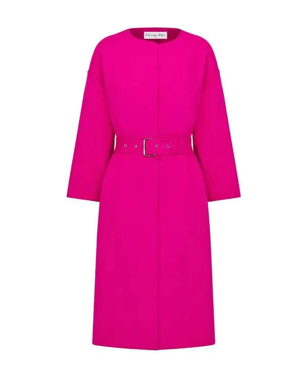 Dior Coat With Belt - Pink