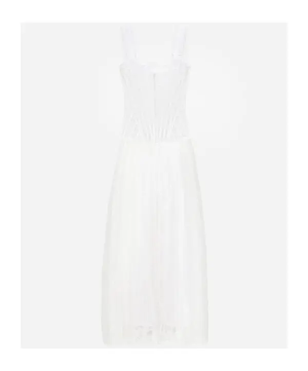 Dolce & Gabbana Corset-detailing Tulle Midi Dress