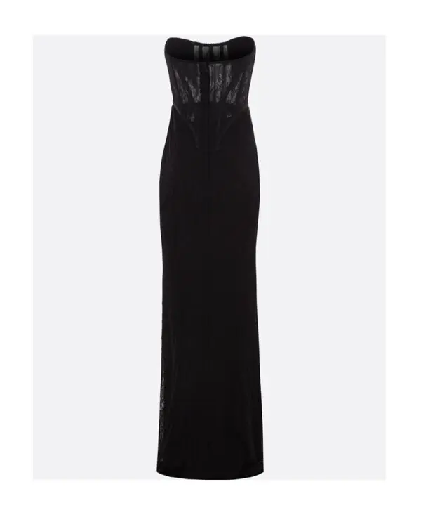 Dolce & Gabbana Dolce Gabbana Denuded Shoulders Lace Dress