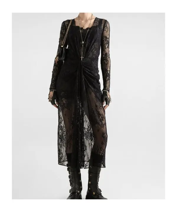 Dolce & Gabbana Lace Long-sleeve Dress