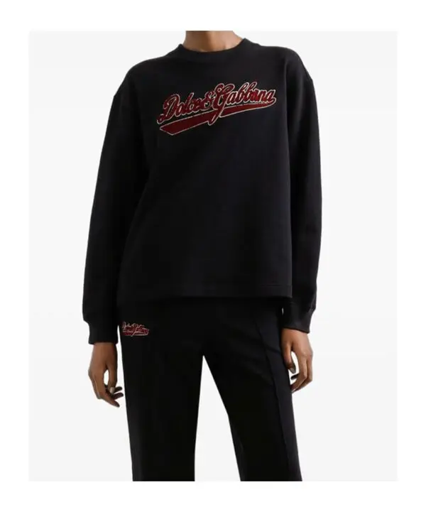 Dolce & Gabbana Dolce Gabbana Logo Patch Crewneck Sweatshirt