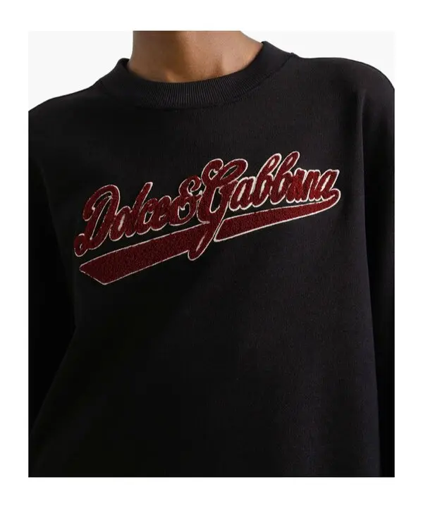 Dolce & Gabbana Dolce Gabbana Logo Patch Crewneck Sweatshirt