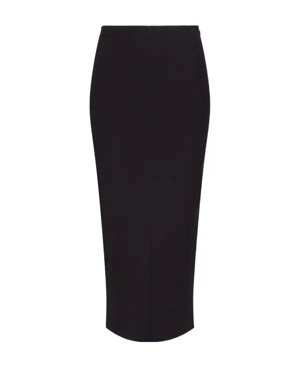Dolce & Gabbana Dolce Gabbana Milano Calf-length Jersey Skirt - Black