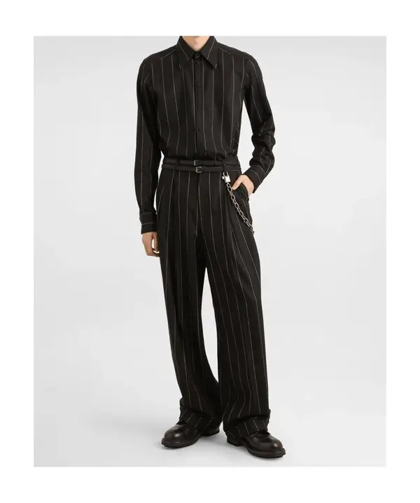 Dolce & Gabbana Dolce Gabbana Pinstriped Flannel Trousers