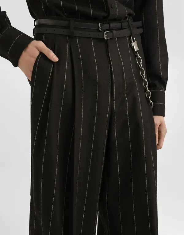 Dolce & Gabbana Dolce Gabbana Pinstriped Flannel Trousers