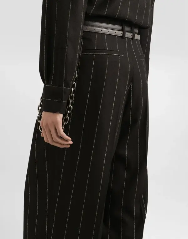 Dolce & Gabbana Dolce Gabbana Pinstriped Flannel Trousers