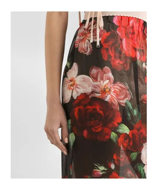 Dolce & Gabbana Floral-print Midi Skirt