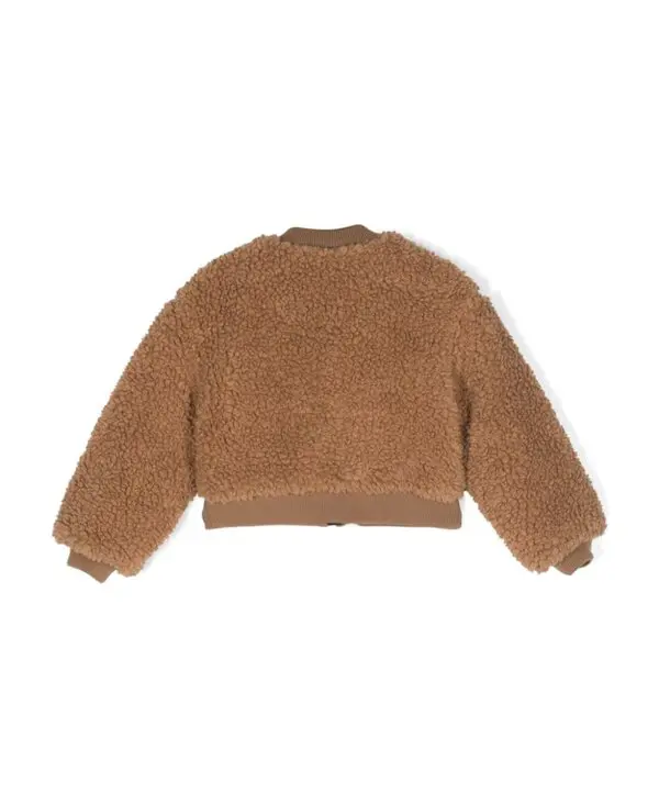 Dolce & Gabbana Logo-plaque Shearling Bomber Jacket