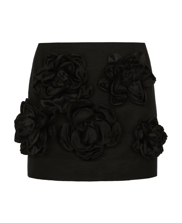 Dolce & Gabbana Dolce Gabbana Floral Patch Mini Skirt