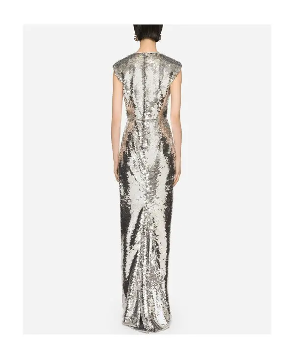 Dolce & Gabbana Draped Sequin-embellished Dress