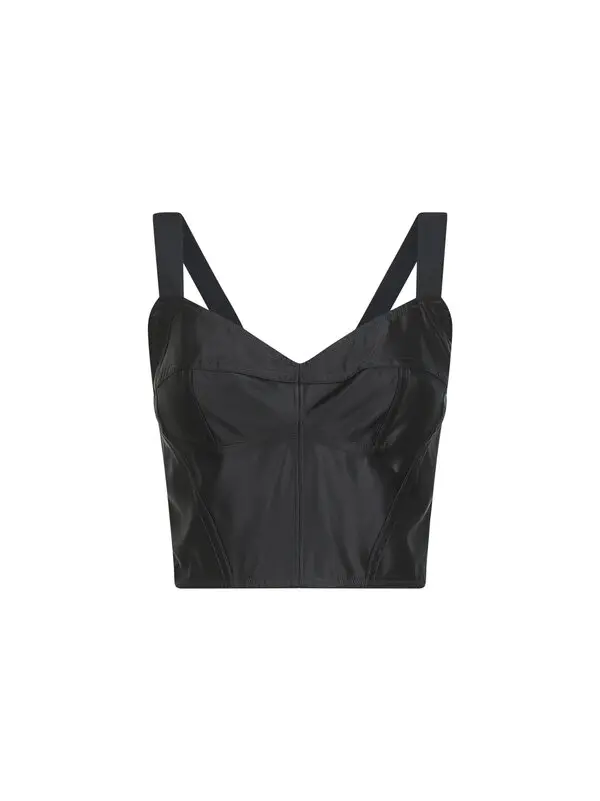 Dolce & Gabbana Dolce Gabbana Sweetheart Neck Cropped Top