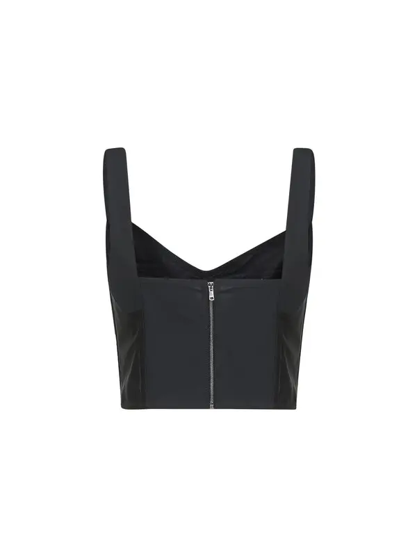 Dolce & Gabbana Dolce Gabbana Sweetheart Neck Cropped Top