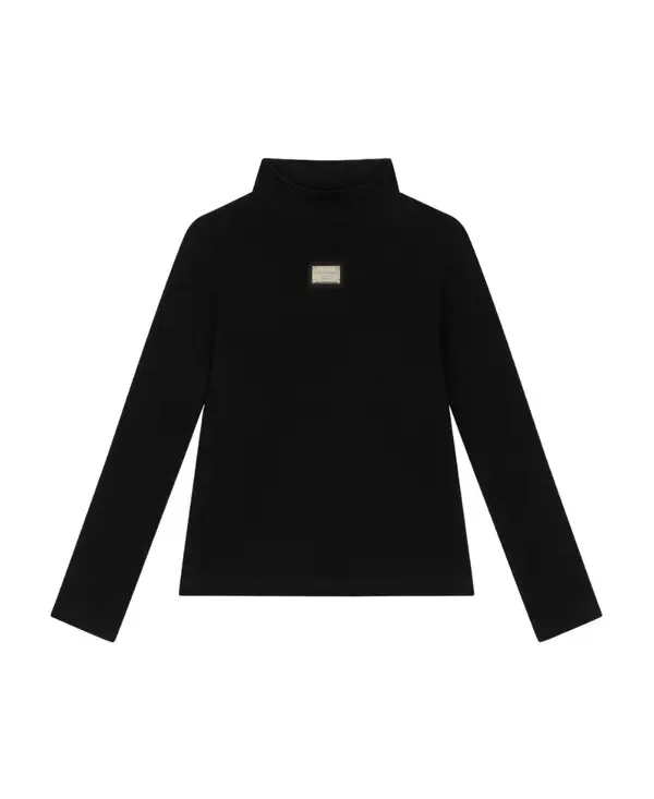 Dolce & Gabbana Logo-plaque Stretch-cotton Sweater