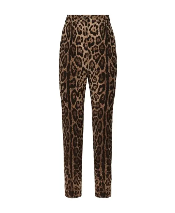 Dolce & Gabbana Dolce Gabbana Leopard Printed Cigarette Leg Pants