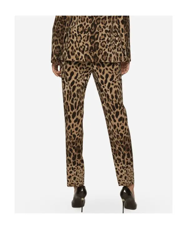 Dolce & Gabbana Dolce Gabbana Leopard Printed Cigarette Leg Pants