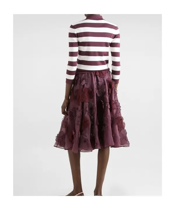 Dolce & Gabbana Floral-appliqué Midi Skirt