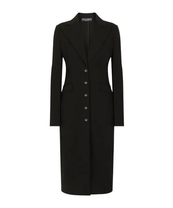 Dolce & Gabbana Logo-button Single-breasted Coat