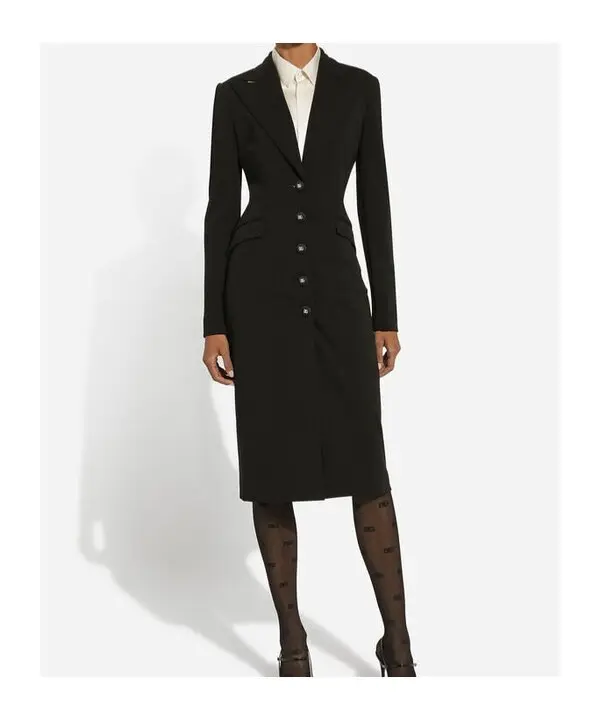 Dolce & Gabbana Logo-button Single-breasted Coat