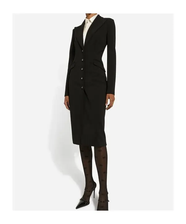 Dolce & Gabbana Logo-button Single-breasted Coat