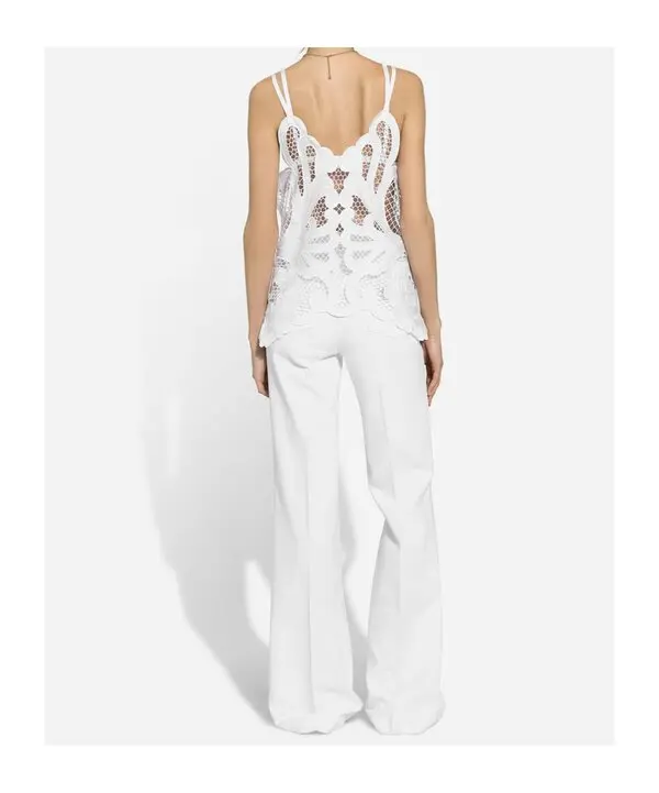 Dolce & Gabbana Cut-out Detailed Cotton Top
