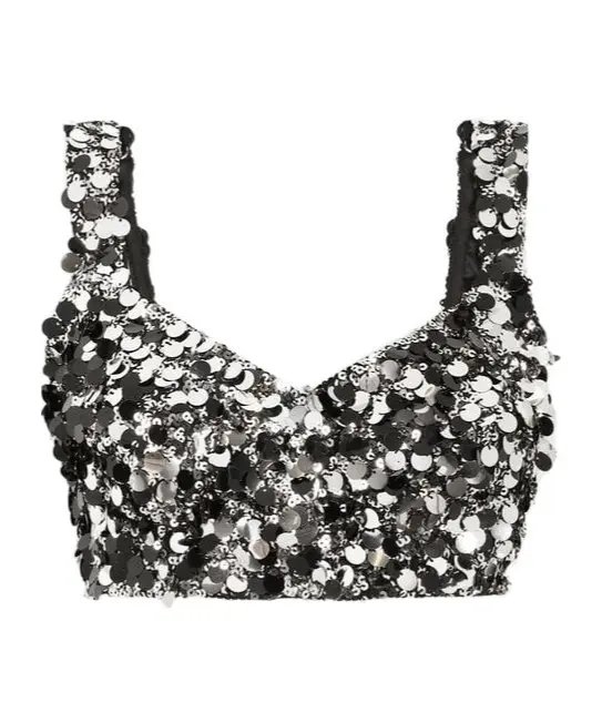 Dolce & Gabbana Dolce Gabbana Sequined Bralette Top