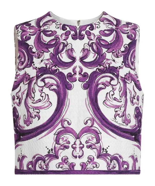 Dolce & Gabbana Dolce Gabbana Majolica Printed Sleeveless Top