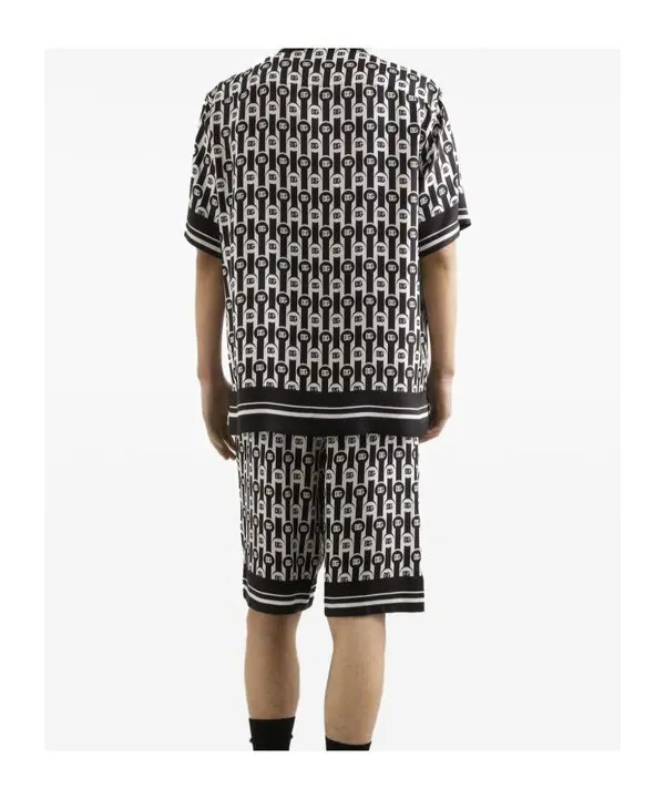 Dolce & Gabbana Dolce Gabbana All-over Logo Printed Bowling Shirt