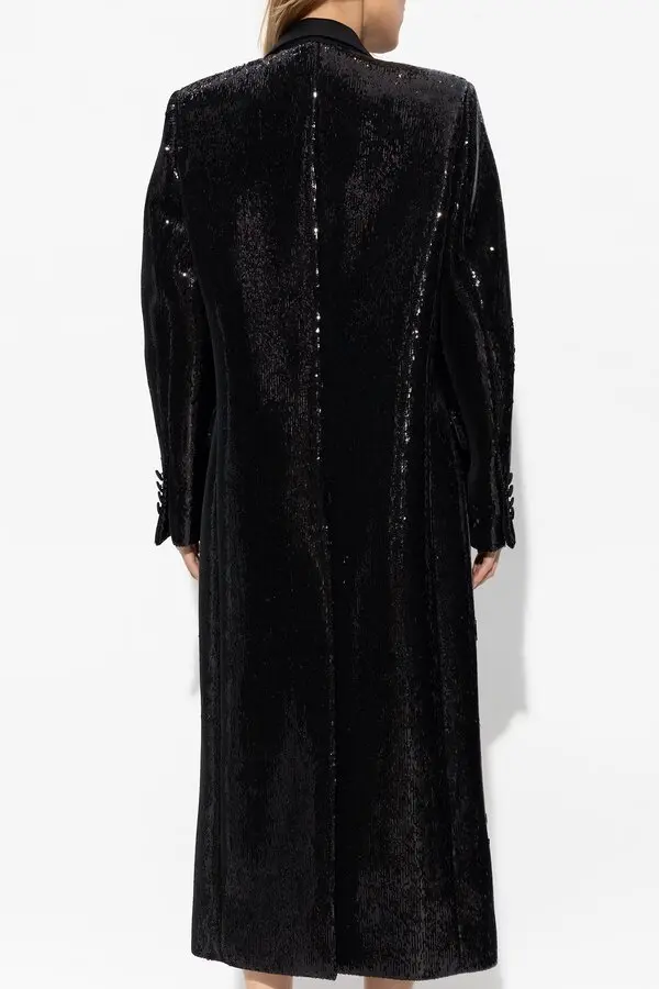 Dolce & Gabbana Dolce Gabbana Micro-sequined Double-breasted Coat