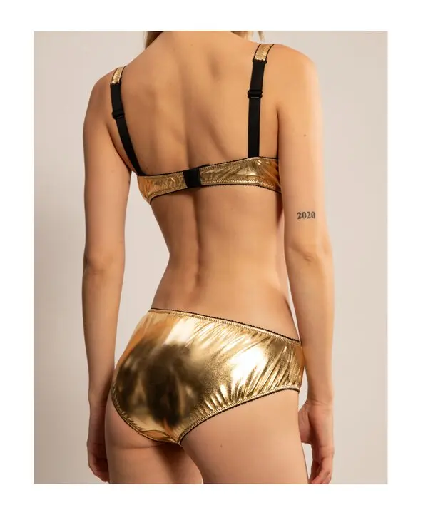 Dolce & Gabbana Dolce Gabbana Foiled Jersey Balconette Bra