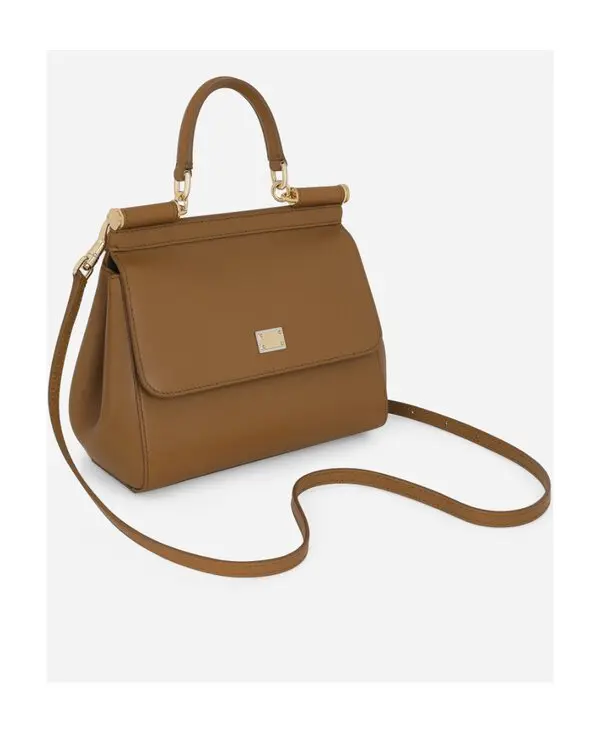 Dolce & Gabbana Sicily Leather Tote Bag - Brown