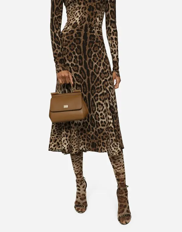 Dolce & Gabbana Sicily Leather Tote Bag - Brown