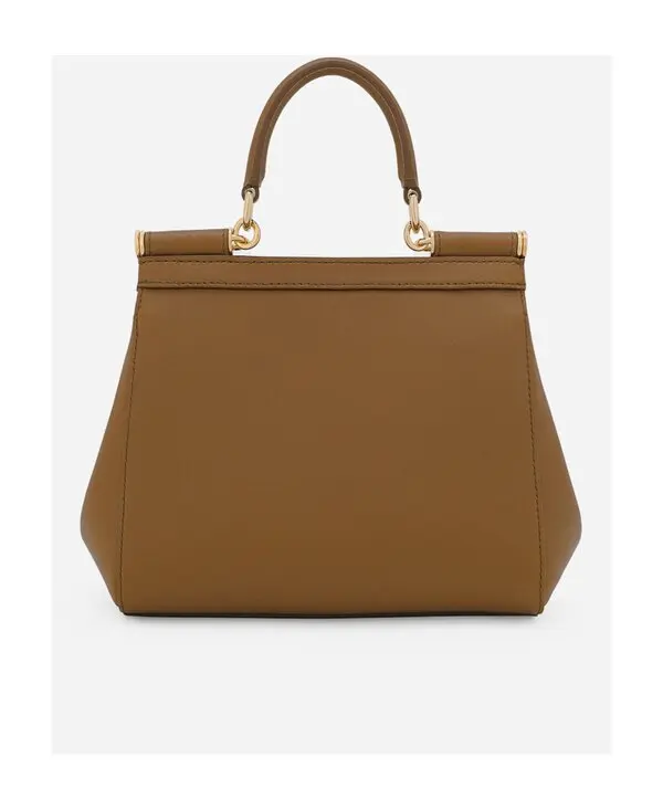 Dolce & Gabbana Sicily Leather Tote Bag - Brown