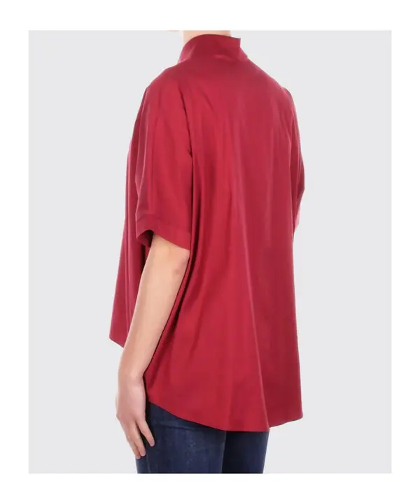 Max Mara Bchpittura Short-sleeved Satin Shirt