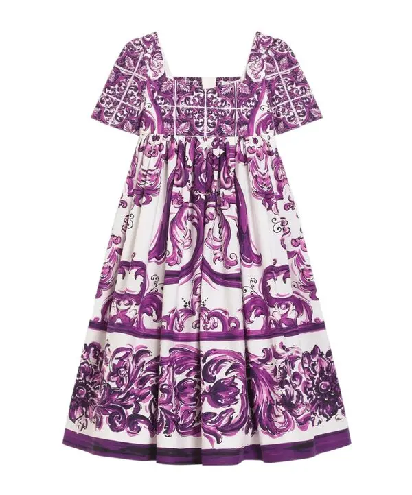 Dolce & Gabbana Majolica-print Poplin Dress
