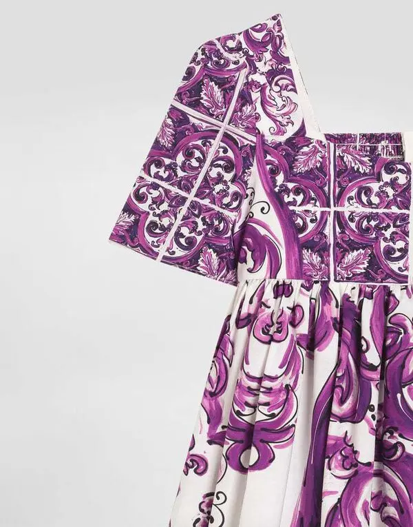 Dolce & Gabbana Majolica-print Poplin Dress