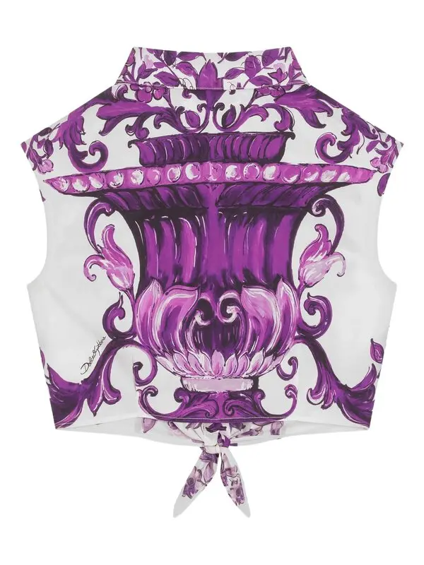Dolce & Gabbana Majolica-print Poplin Shirt