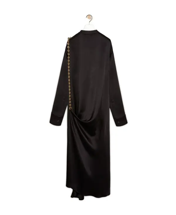 Loewe Chain Shirt Dress In Silk