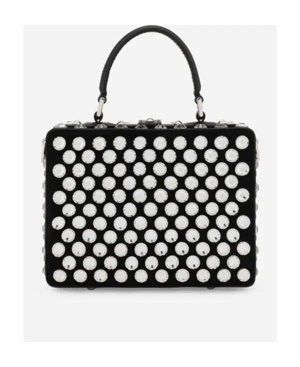 Dolce & Gabbana Box Crystal-embellished Leather Bag