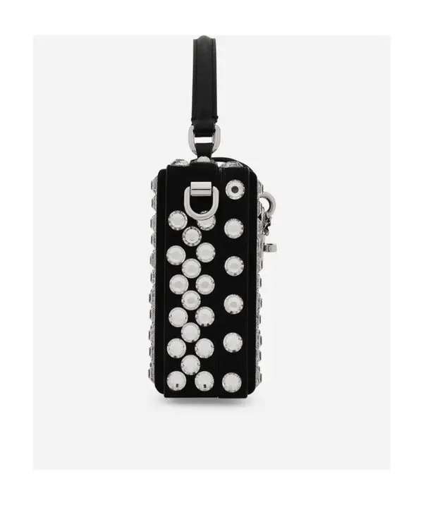 Dolce & Gabbana Box Crystal-embellished Leather Bag