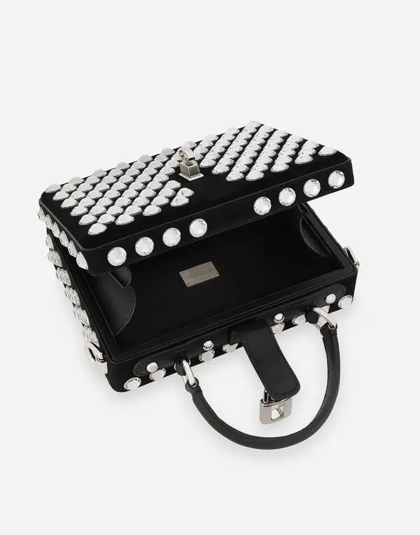 Dolce & Gabbana Box Crystal-embellished Leather Bag