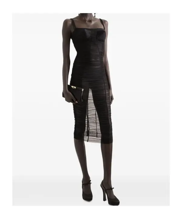 Dolce & Gabbana X Kim Draped Tulle Midi Dress