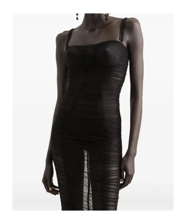 Dolce & Gabbana X Kim Draped Tulle Midi Dress