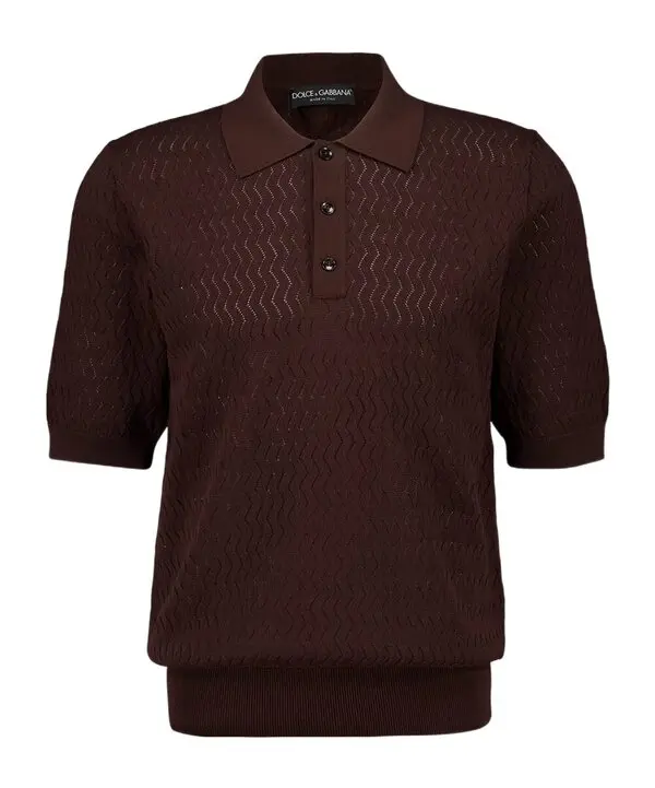 Dolce & Gabbana Dolce Gabbana Micro-pattern Polo Shirt